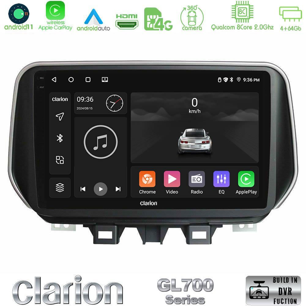 Clarion Ηχοσύστημα Αυτοκινήτου για Hyundai iX35 (Bluetooth/USB/WiFi/GPS ...