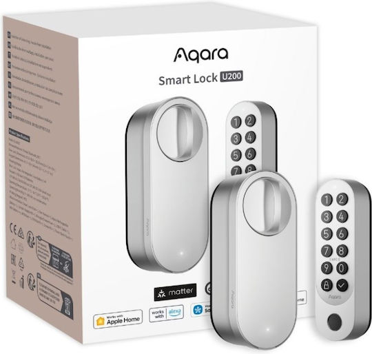 Aqara U200 Smart Retrofit Door Lock Matter Compatible Silver | Skroutz.gr
