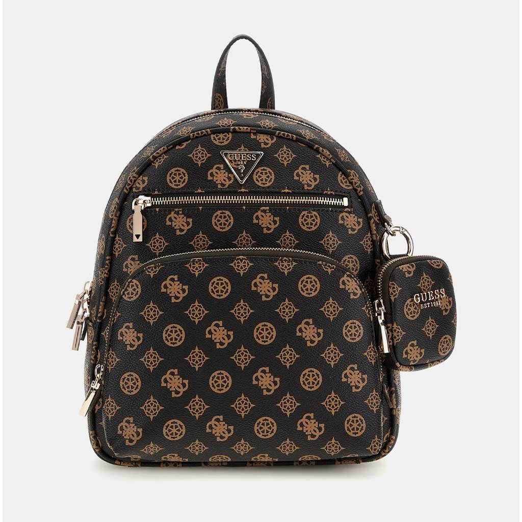 Guess Power Play 4g Peony Logo Backpack Brown | Skroutz.gr