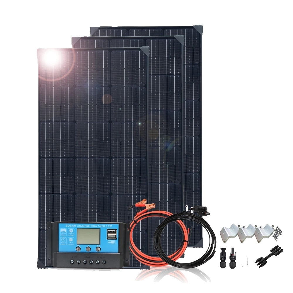 Solar Panel Kit 300w High Efficiency 24% Versatile Home Outdoor Use ...