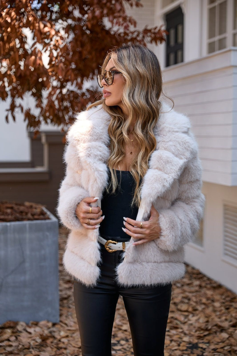 RichgirlBoudoir Κοντή Γυναικεία Γούνα Μπεζ 02315_011 | Skroutz.gr