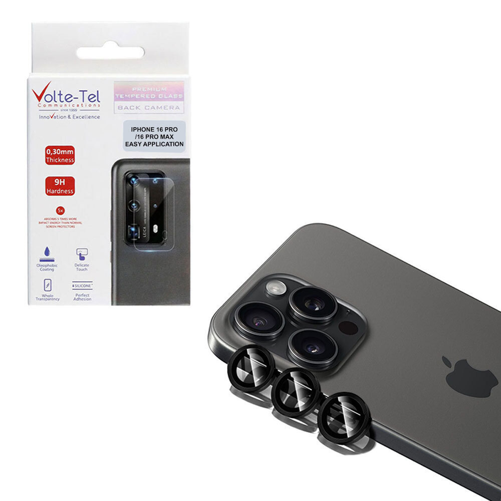 Volte-Tel Glass Cover Προστασία Κάμερας Tempered Glass για το iPhone 16 ...