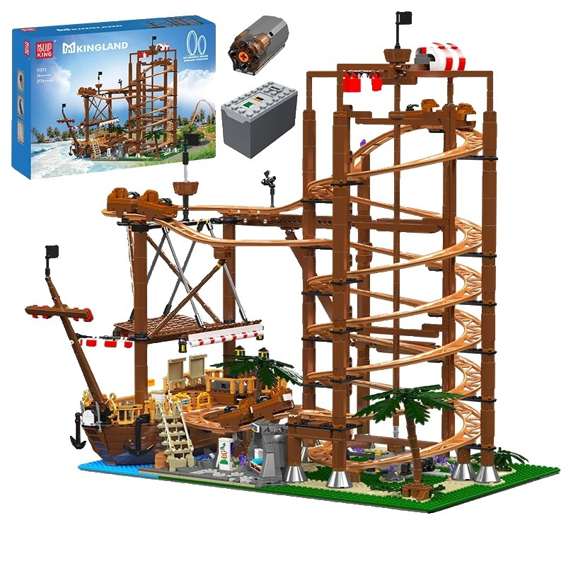 Roller Coaster Building Set 2174 Pieces Remote Control Fun 2174pcs ...