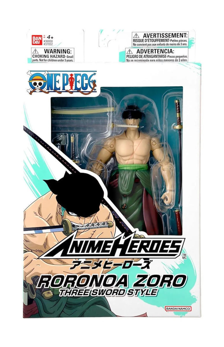 Namco - Bandai One Piece: Roronoa Zoro Three Sword Style Φιγούρα Δράσης ...
