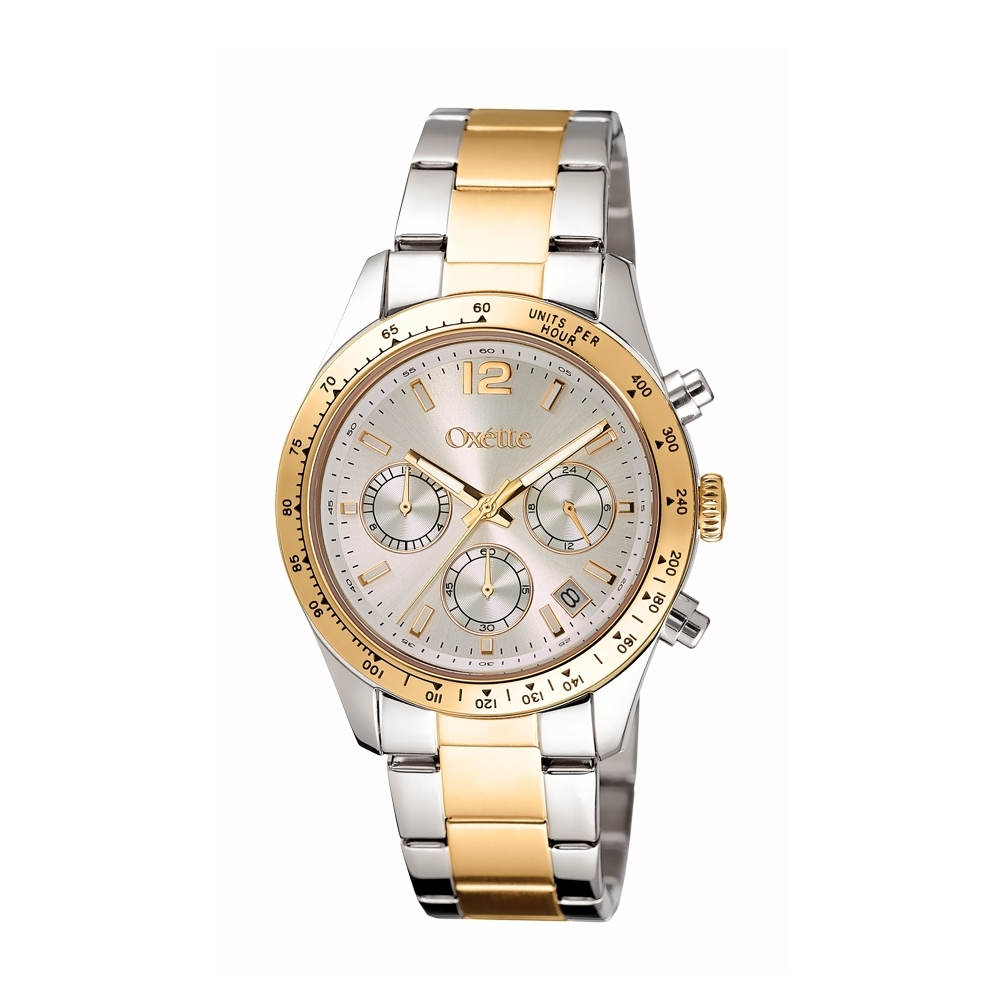 Oxette Maverick Ρολόι Μπαταρίας με Ασημί Μεταλλικό Μπρασελέ 11X03-00753 ...