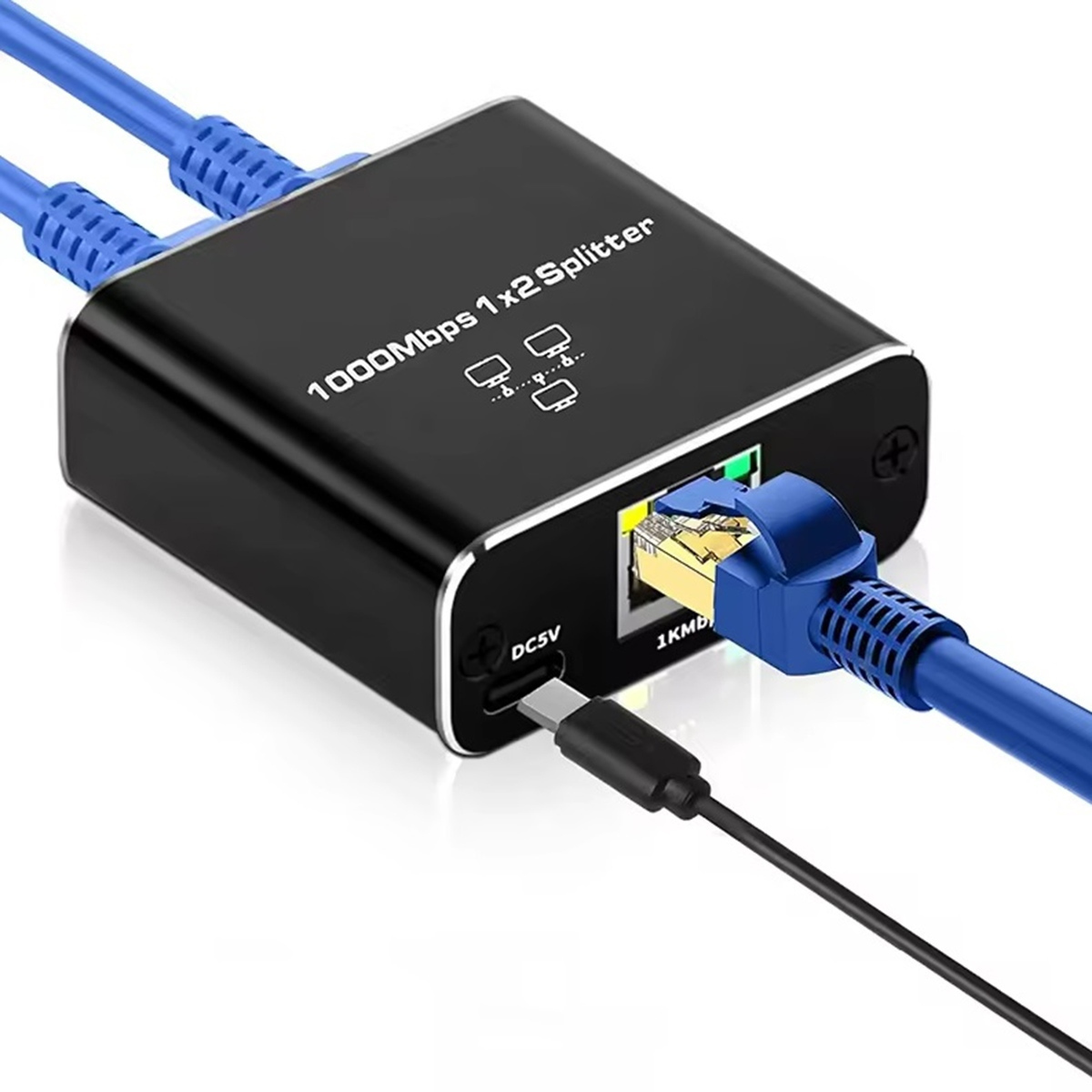 Ethernet Signal Splitter Zola Plastic Stainless Steel Led 5.7x5.3x2.1 ...