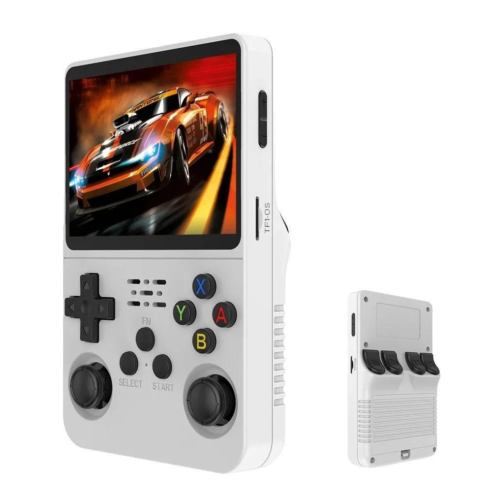 R36s Retro Handheld Game Console 3.5 Inch Ips Screen 95000 Games White 512g 513 Psp Games ...