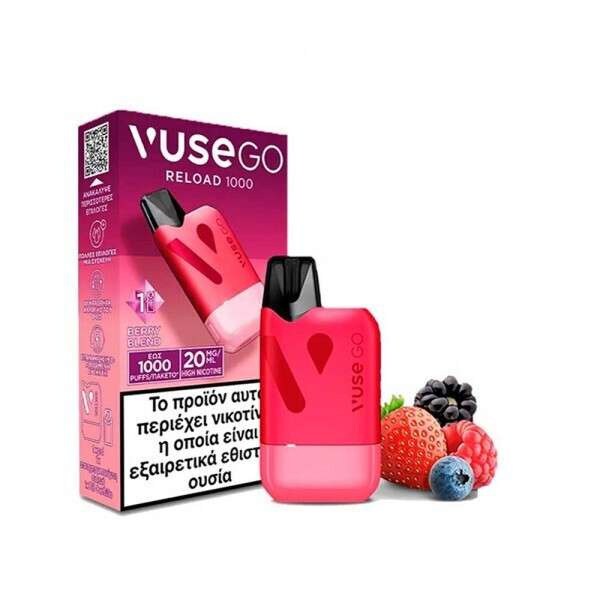 Vuse GO Reload 1000 Vaporizer με Ενσωματωμένη Μπαταρία Berry Blend ...