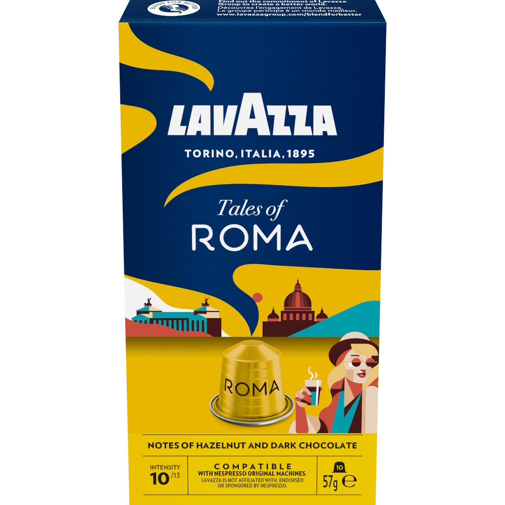 Lavazza Κάψουλες Espresso Roma Συμβατές με Μηχανή Nespresso 10caps ...