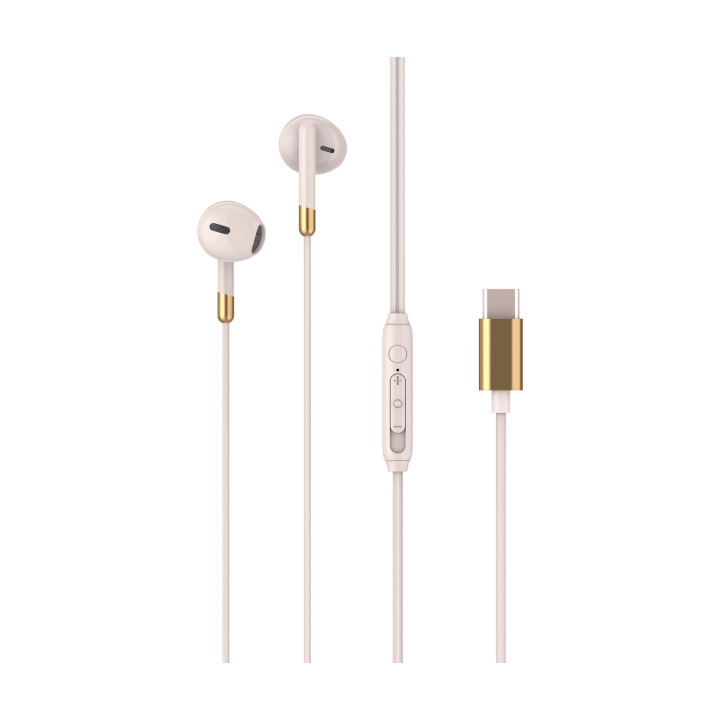 Egoboo In-ear Handsfree Ακουστικά με Βύσμα USB-C Ροζ | Skroutz.gr