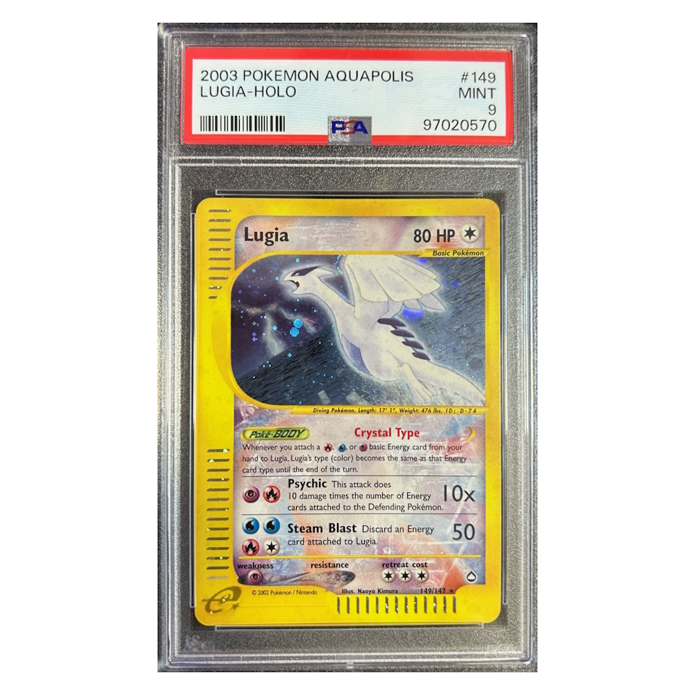 Crystal Lugia Aquapolis English 2003 #149 Psa Mint 9 Pokemon Graded Card Ultra Pro Graded Card ...
