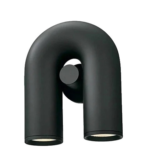 U-shaped Wall Light Modern Style Dual Light Sources Matte Black 3 Color ...