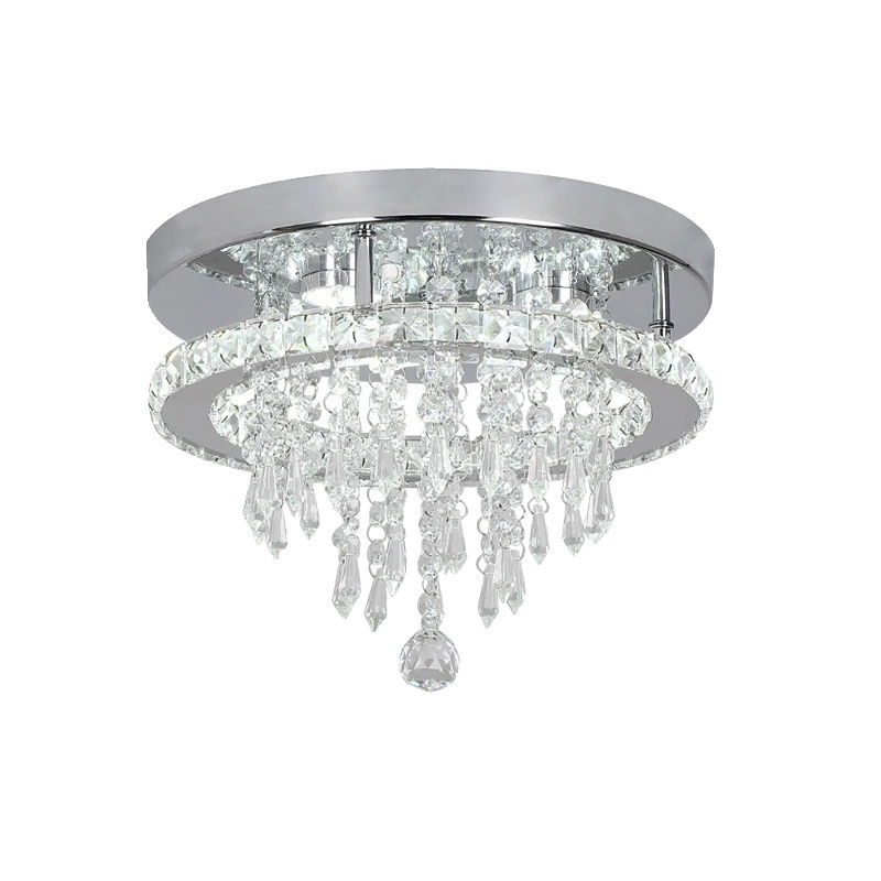 Modern Crystal Ceiling Lamp Led Smd Light Source Stainless Steel ...