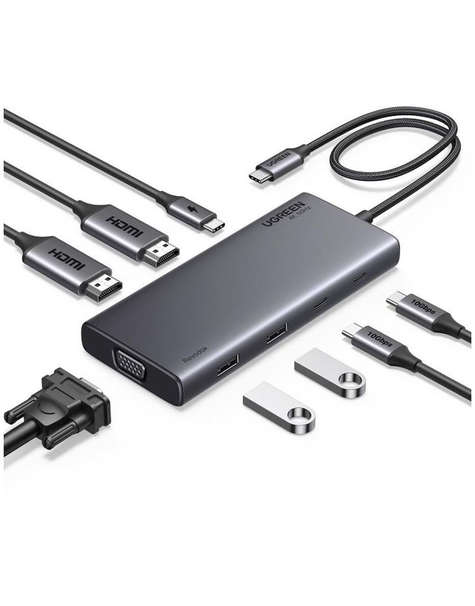 Ugreen CM639 USB-C Stație de andocare cu HDMI 4K PD și conexiune 3 ...