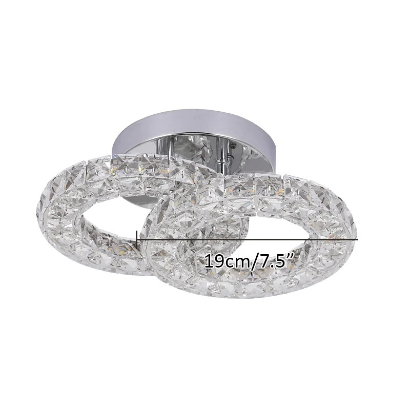 Ceiling Crystal Led Lamp Adjustable Color Temperature Modern Elegant ...