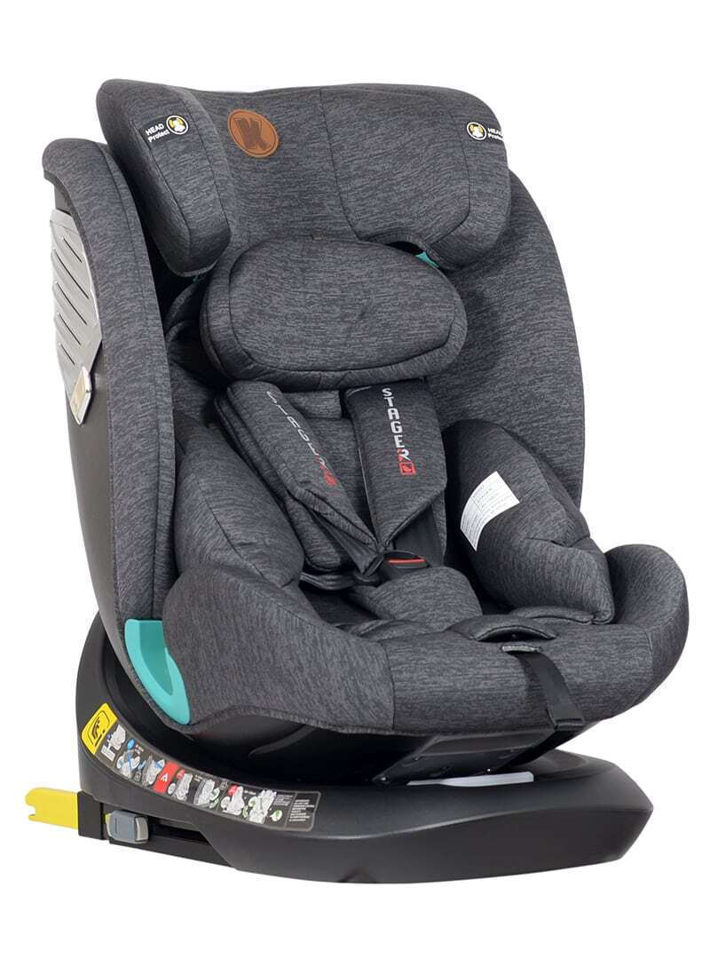 Kiddo Stager Καθισματάκι Αυτοκινήτου i-Size με Isofix Thunder Grey 01 ...