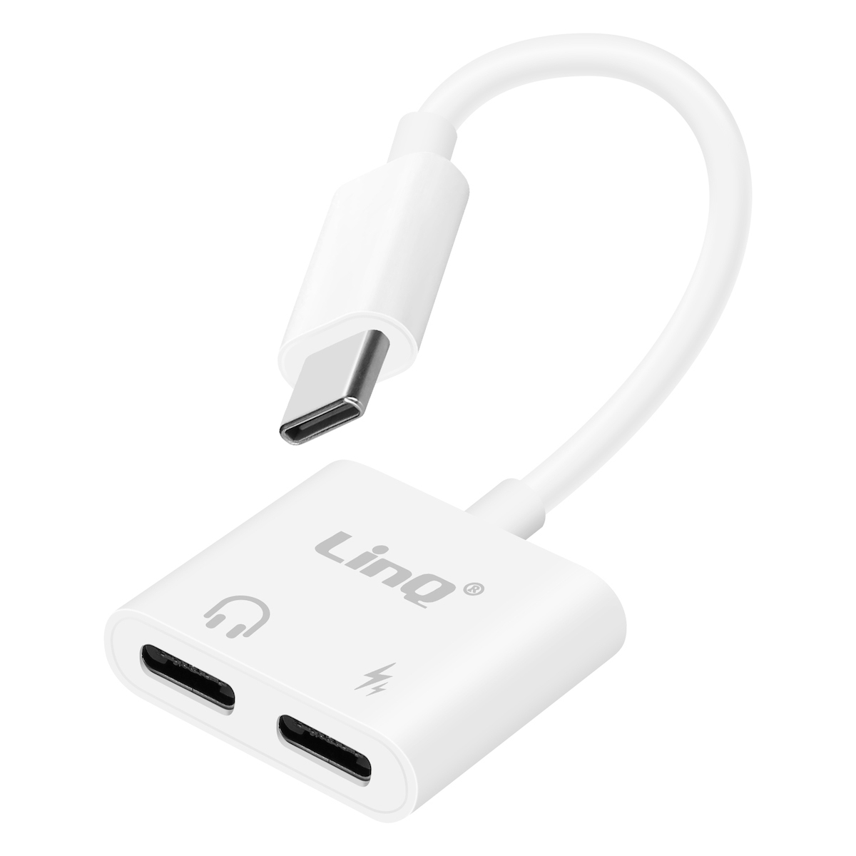 Linq Usb C To 2x Usb C Audio Quick Charge Power Delivery Adapter White ...