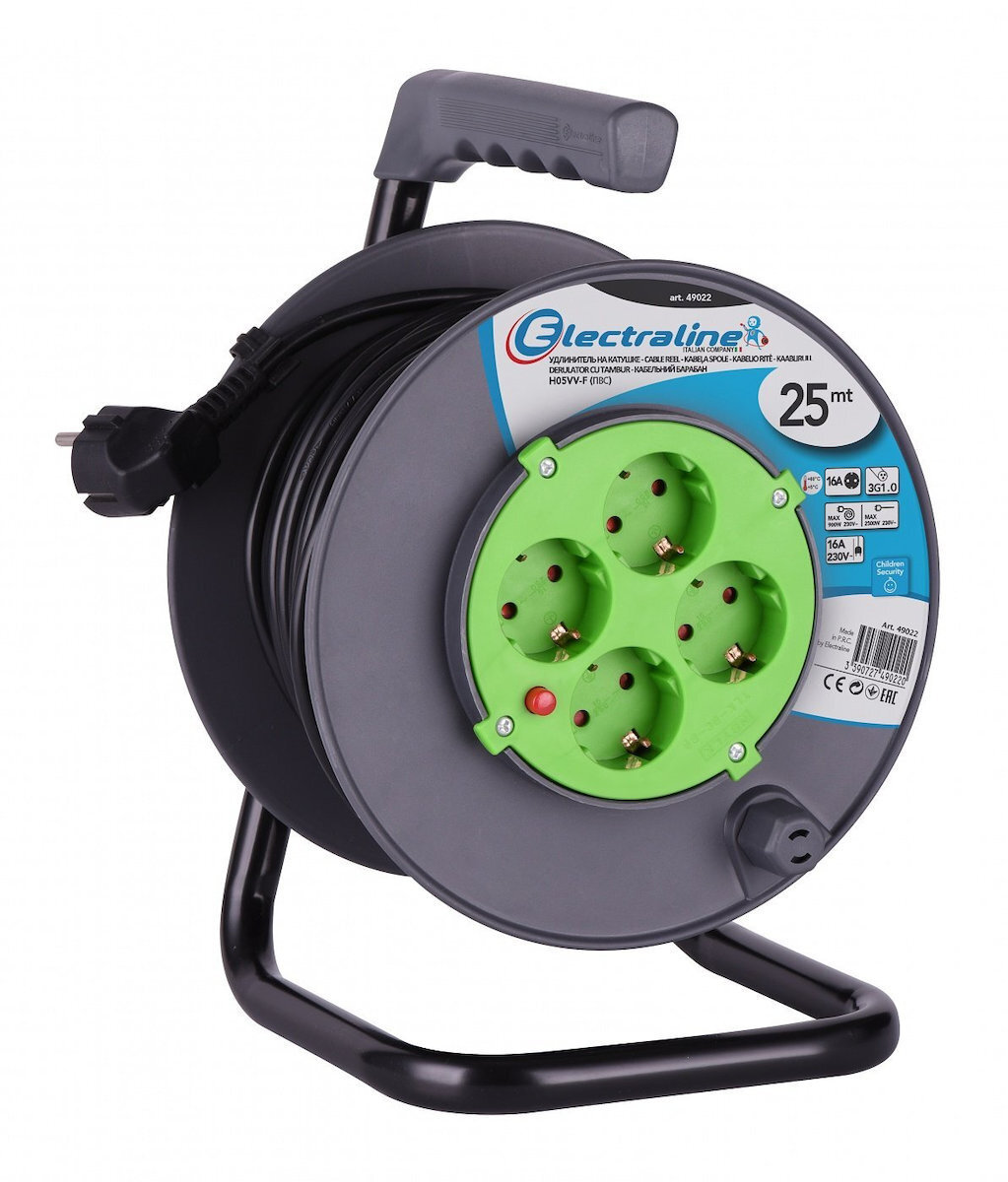 Electraline 49022 Cable Reel 25m | Skroutz.gr