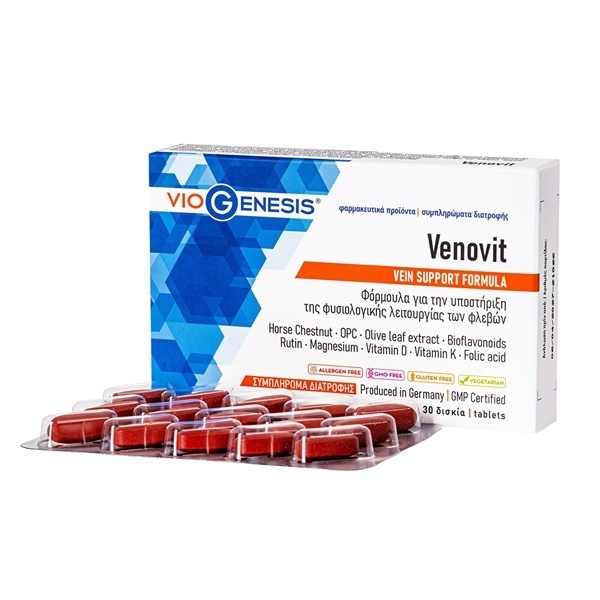 Viogenesis Venovit Ειδικό Συμπλήρωμα Διατροφής 30 ταμπλέτες | Skroutz.gr