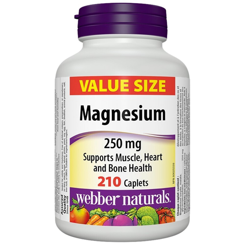 Webber Naturals Magnesium 250mg 210 ταμπλέτες | Skroutz.gr