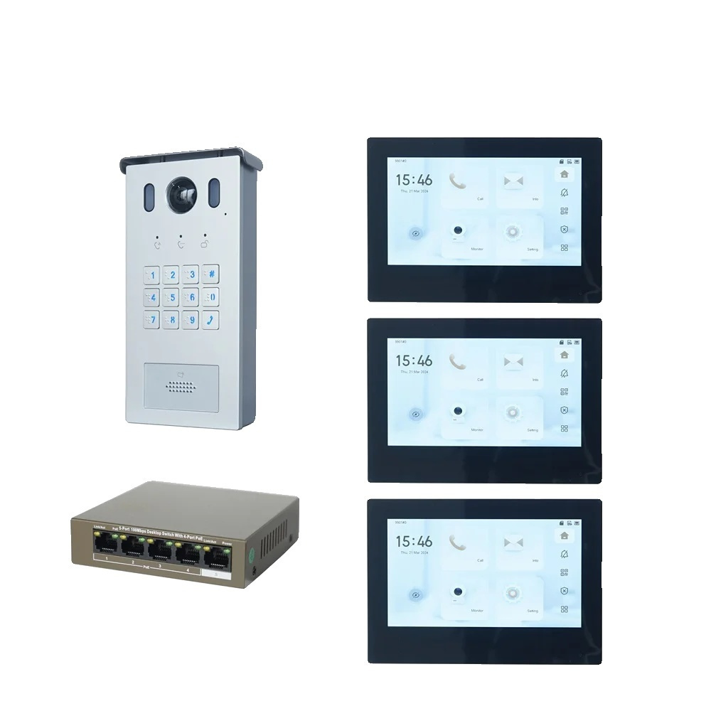 Ip Video Intercom Kit Multi-monitor Support Bidirectional Communication ...