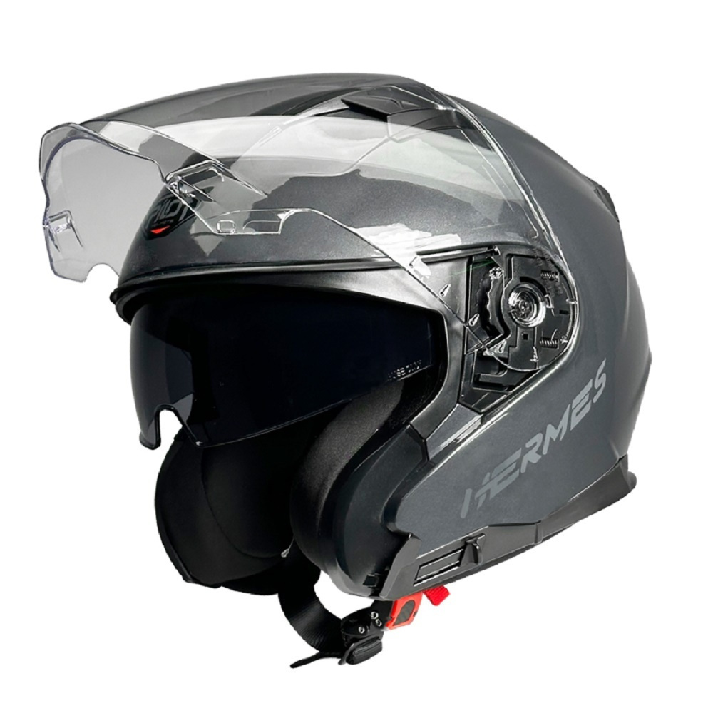 Pilot Hermes SV Magnetic Metallic Κράνος Μηχανής Jet ECE 22.06 1400gr με Sunvisor PIL000KRA130 ...