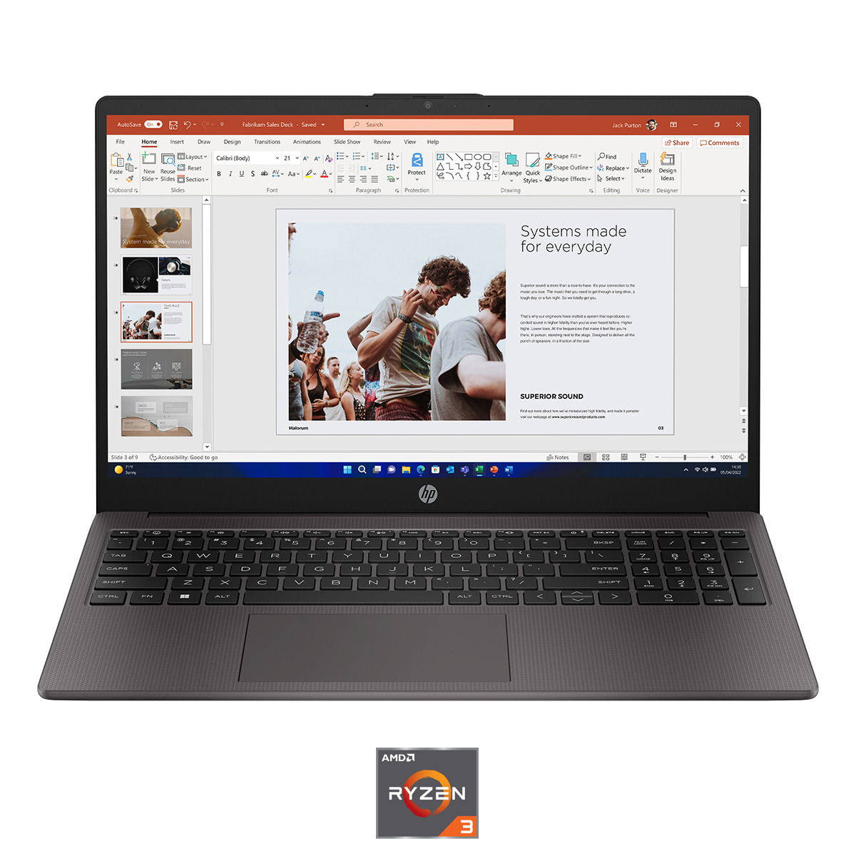 HP 255 G10 15.6" IPS FHD (Ryzen 3-7330U/8GB/256GB SSD/W11 Home) Ash ...