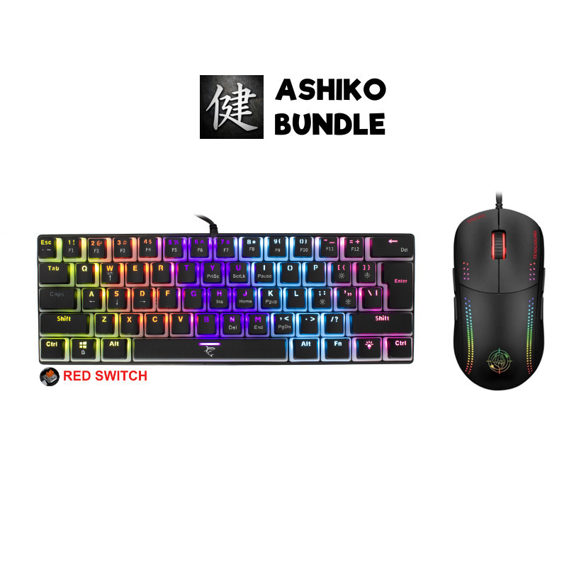 White Shark Ashiko Fără fir Set Gaming Tastatură Mecanică Tenkeyless cu ...