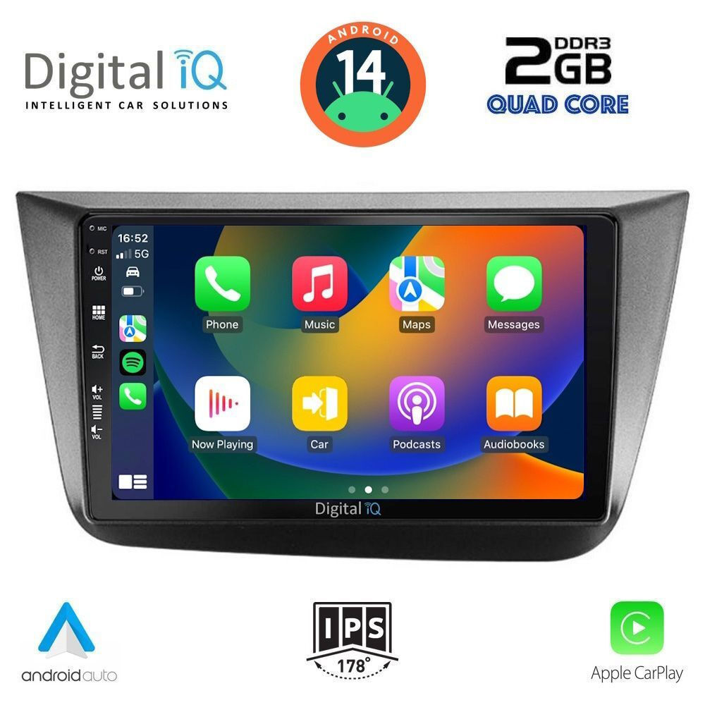 Digital IQ Ηχοσύστημα Αυτοκινήτου για Seat Altea 2004-2015 (Bluetooth/USB/AUX/WiFi/GPS/Apple ...