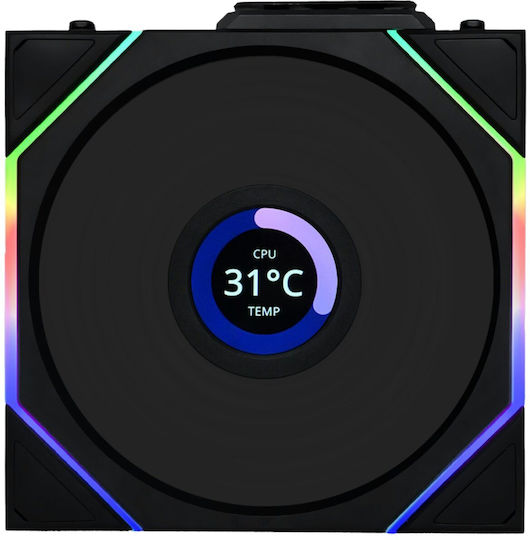 Lian Li UNI FAN TL-LCD Case Fan 120mm με ARGB Φωτισμό και Σύνδεση 4-Pin ...