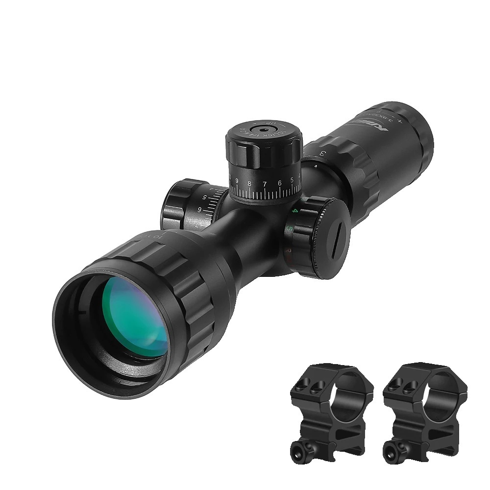 Rifle Scope Tactical Hunting Red Green Dot Illuminated Sight 20mm ...
