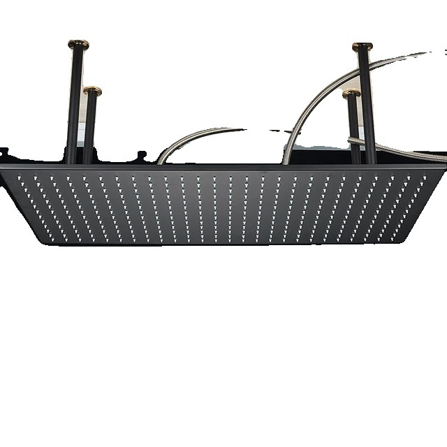 Led Shower Nozzle Nickel Finish Rectangular Design Black B | Skroutz.gr