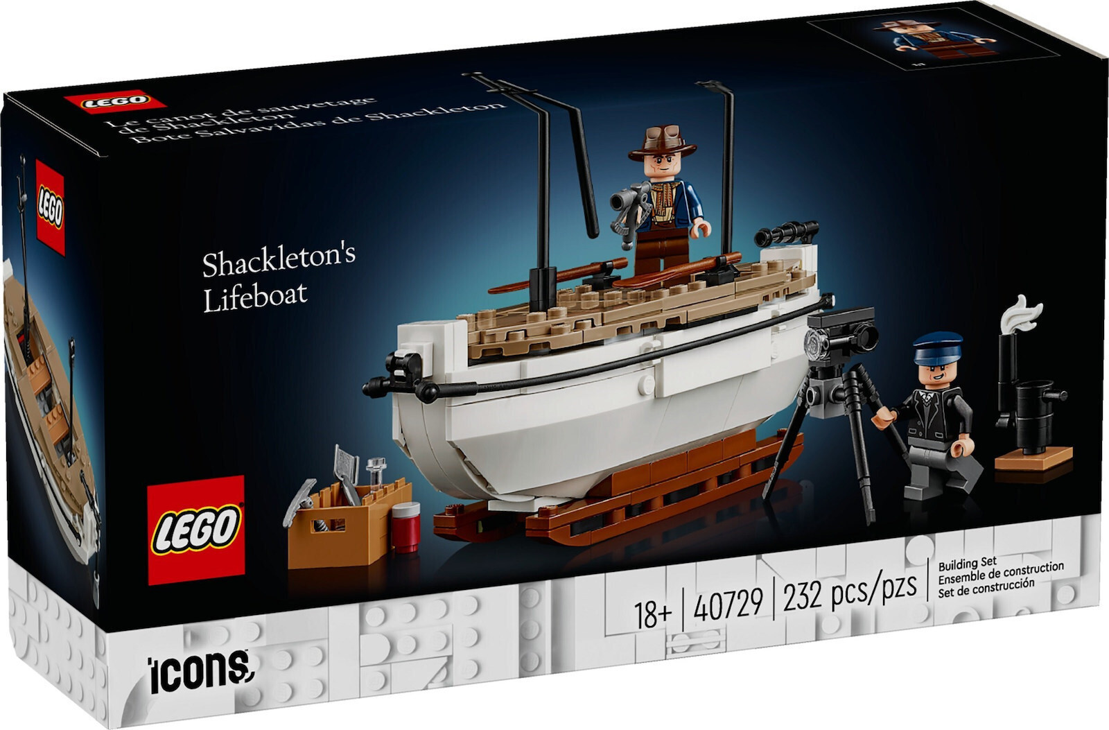 LEGO Icons Shackleton's Lifeboat pentru 18+ ani Ani 232buc 40729 ...
