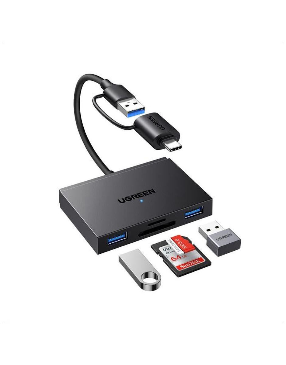 Ugreen Card Reader Type-C για SD/microSD Γκρι (45167) | Skroutz.gr