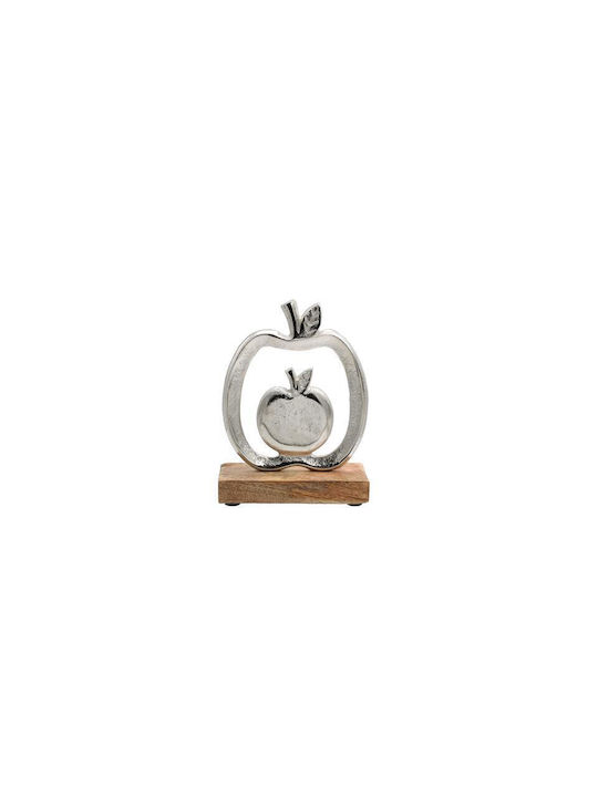 Διακοσμητικο Αλουμινιου Fylliana Apple 2800 Ξυλινη Βαση Ασημι Χρωμα ...