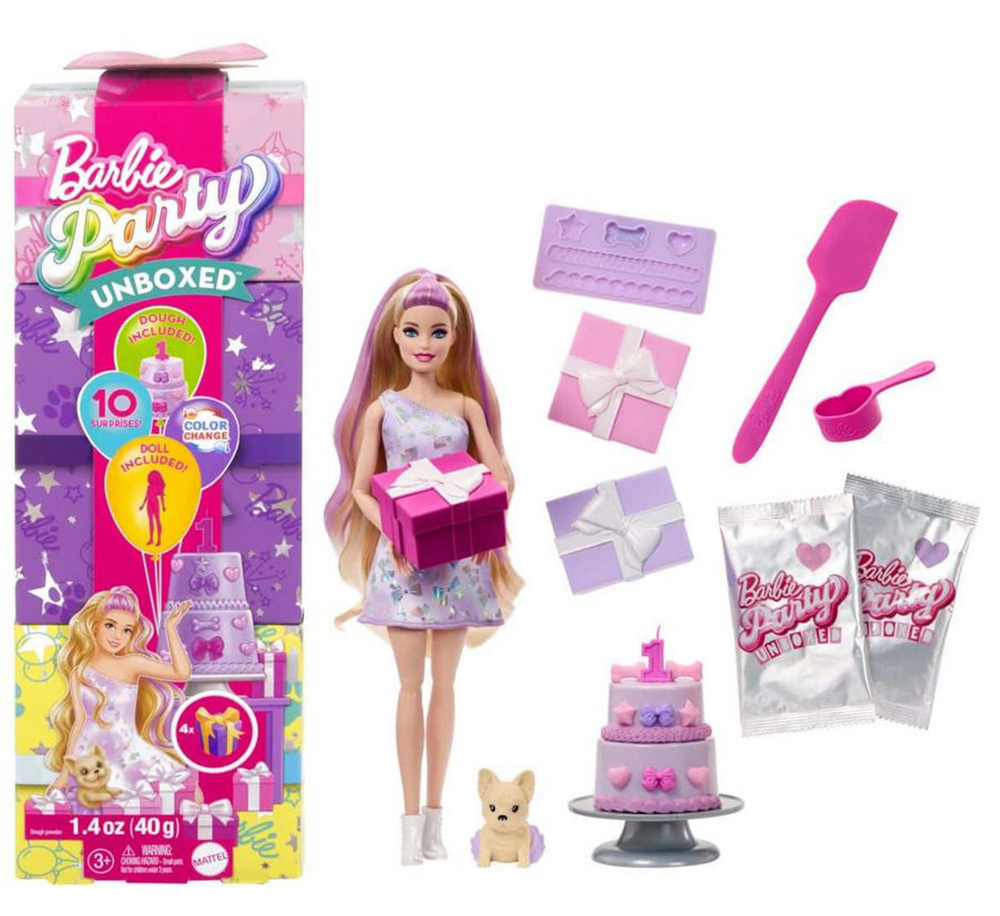Barbie Party Unboxed Reveal - Ξανθιά Κούκλα για 3+ Ετών JFG70 | Skroutz.gr