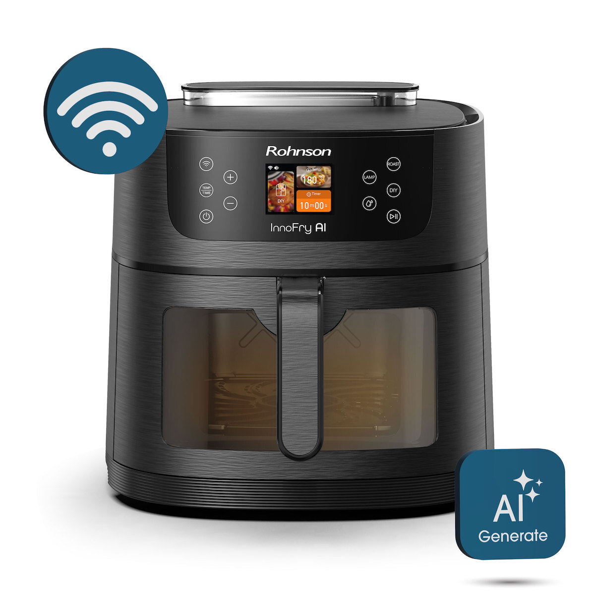 Rohnson Air Fryer με Wi-Fi 8lt Μαύρο R-2884 AI | Skroutz.gr