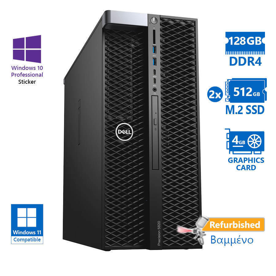 Dell Dell Precision 5820 Refurbished Grade A (Xeon-W-2155/128GB/512GB ...