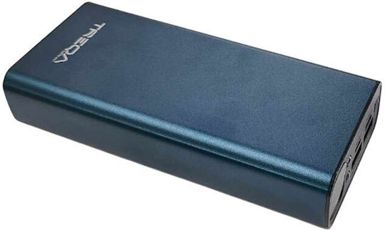 Treqa TR-967 Power Bank 20000mAh με 2 Θύρες USB-A και Θύρα USB-C Μπλε ...