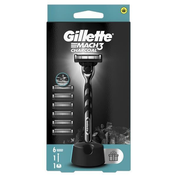 Gillette Mach 3 Charcoal Ξυραφάκι Σώματος με Ανταλλακτικές Κεφαλές 3 ...