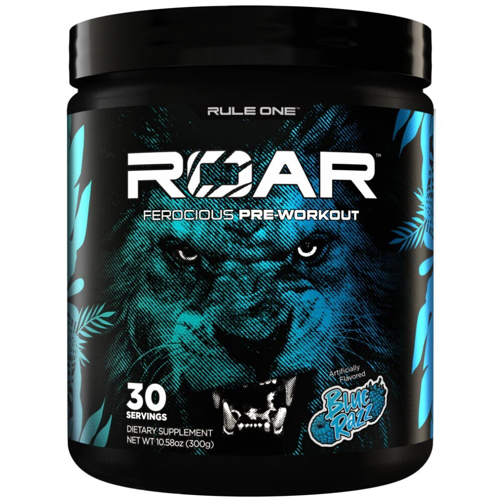 Rule1 Roar Συμπλήρωμα Pre Workout 300gr Blue Raspberry | Skroutz.gr