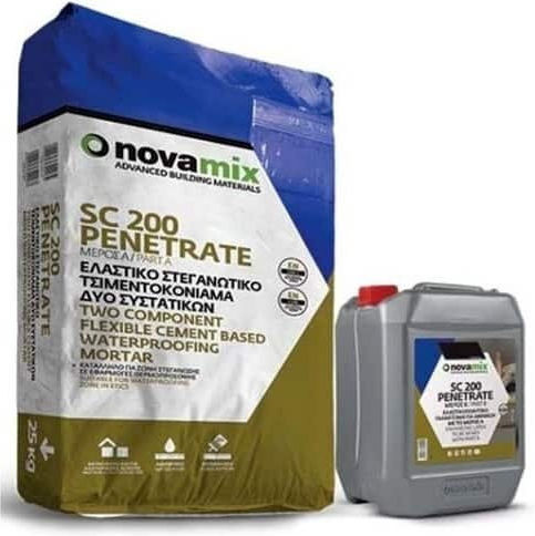 Novamix Sc200 Penetrate Τσιμεντοειδές Στεγανωτικό Α+β 32κιλ Γκρι ...