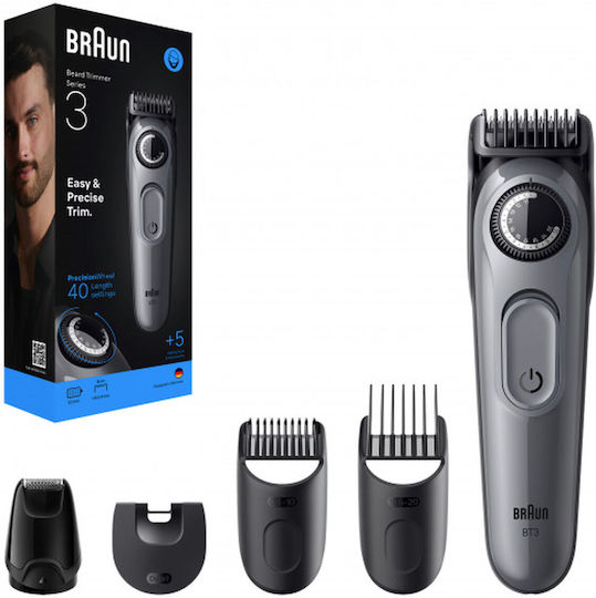 Braun Series 3 Επαναφορτιζόμενη Κουρευτική Μηχανή Γκρι BT3560 | Skroutz ...
