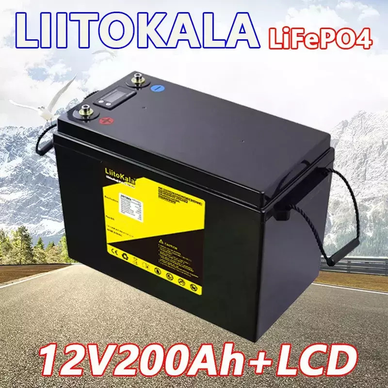 Lifepo4 Battery Pack 12v Nominal Voltage Long Cycle Life 12.8v200ah Lcd ...