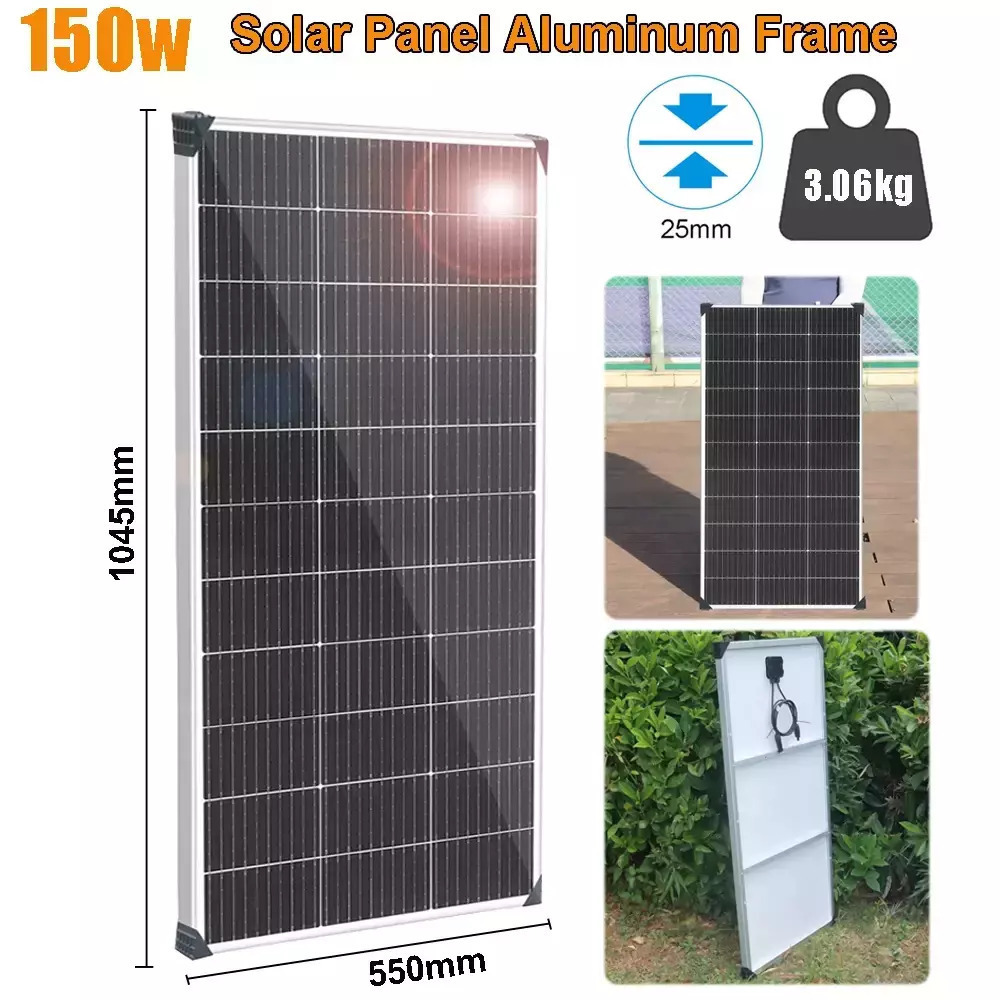 Solar Panel 300w Maximum Power Efficient Energy Conversion 150w Frame ...