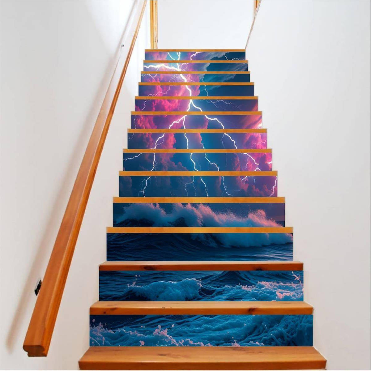 Decorative Sticker Indoor Stairs High-resolution Self-adhesive Print ...
