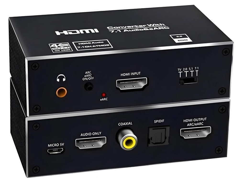 Hdmi 2.1 Extractor Toslink Converter Atmos 7.1 Earc Hdcp 2.3 8k 4k ...