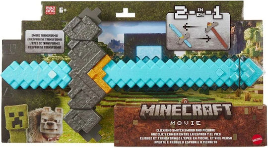 Mattel Minecraft: Minecraft Click and Switch Sword and Pickaxe Role ...