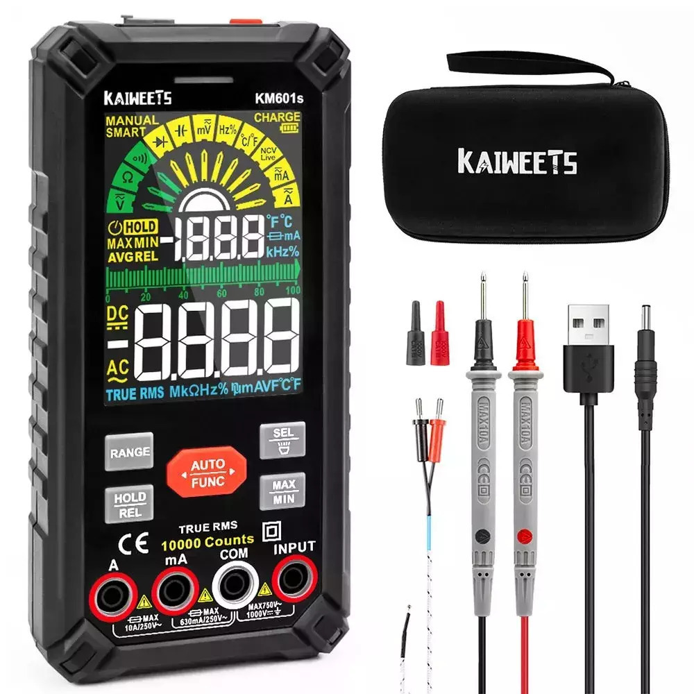 Kaiweets Digital Multimeter 10000 Counts Display True-rms Measurement ...
