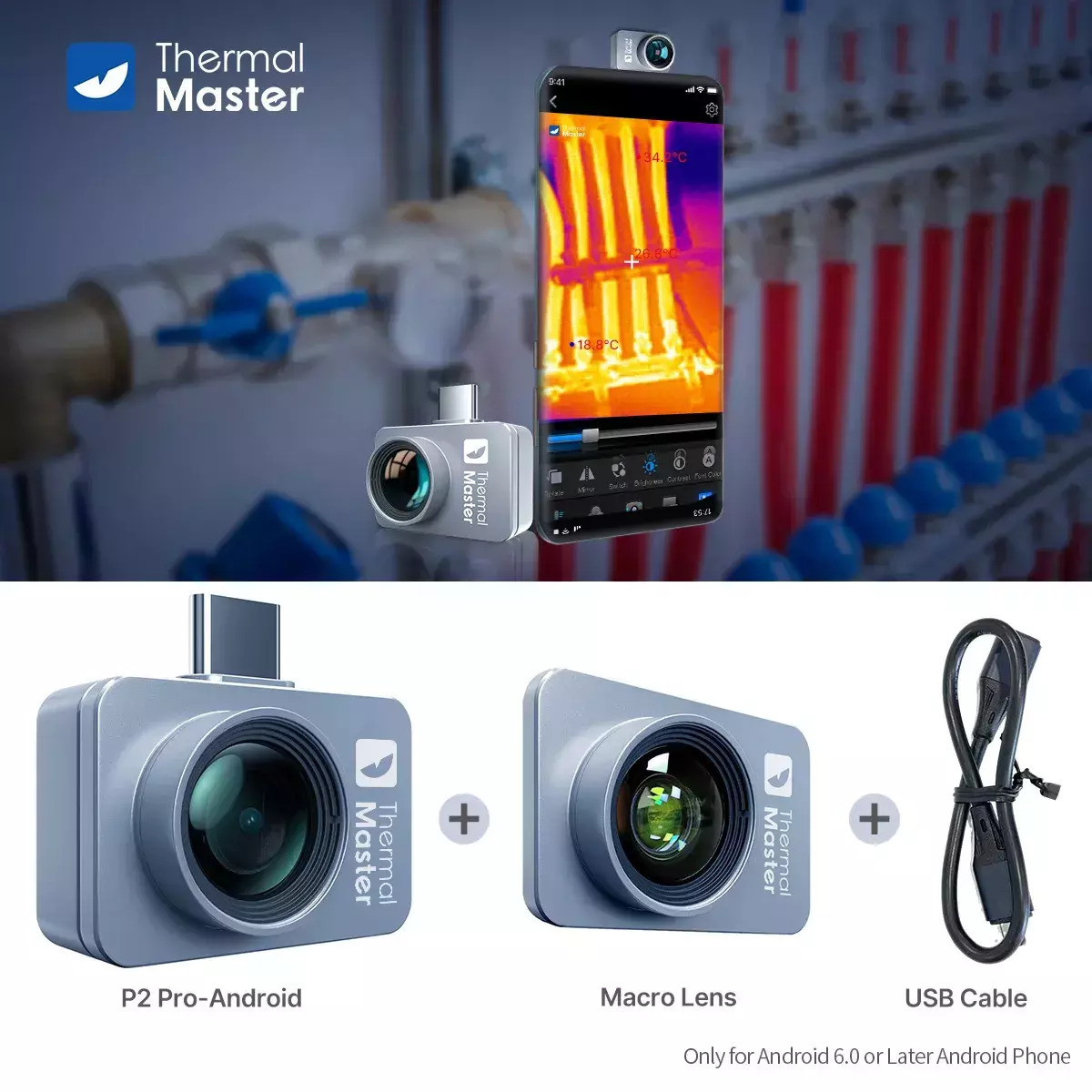 Thermal Camera 256×192 Ir Resolution 4 To 1112 Measurement Range ...